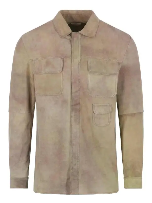 GIORGIO BRATO Flap-pocket Shirt Jacket - Grey