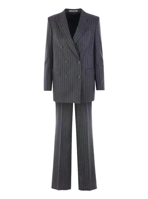 Tagliatore Jasmine Pinstripe Suit - Grey