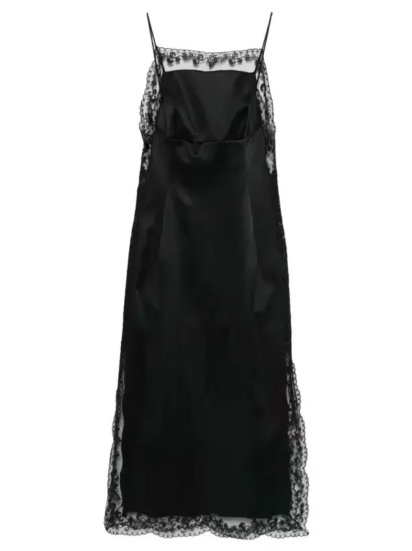 Ermanno Scervino Lace-trim Midi Dress - Black