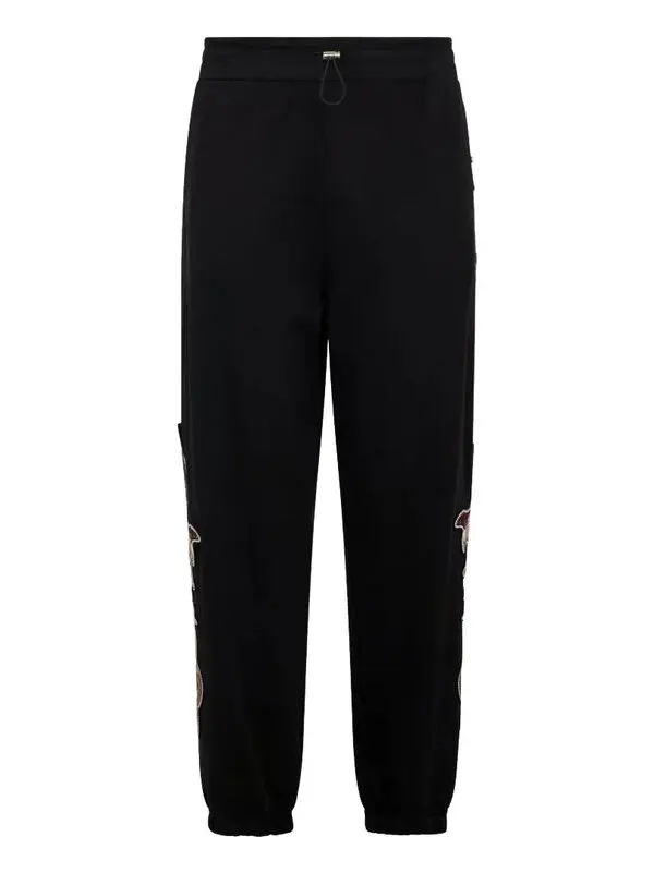 Philipp Plein Embroidery-patches Track Pants - Black
