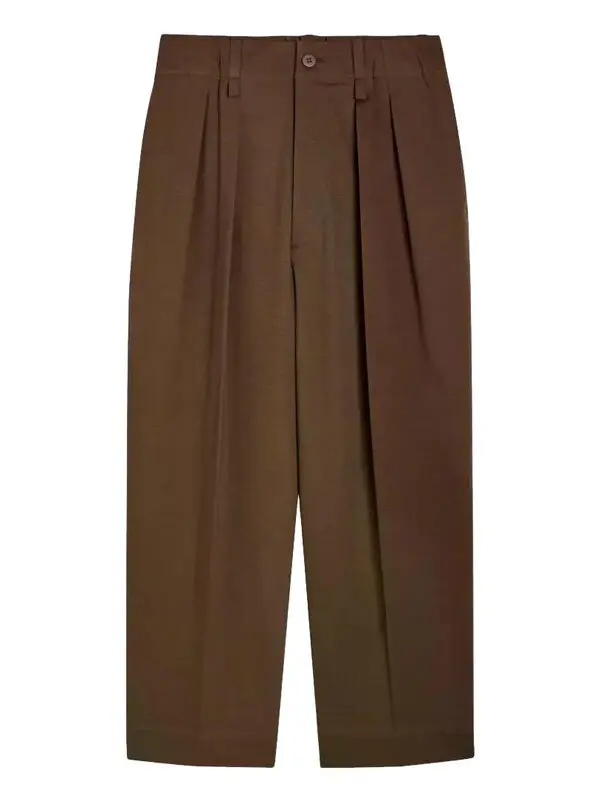 Issey Miyake Pleated Trousers - Brown