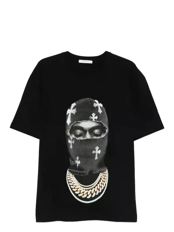 IH NOM UH NIT Mask Crosses-print T-shirt - Black
