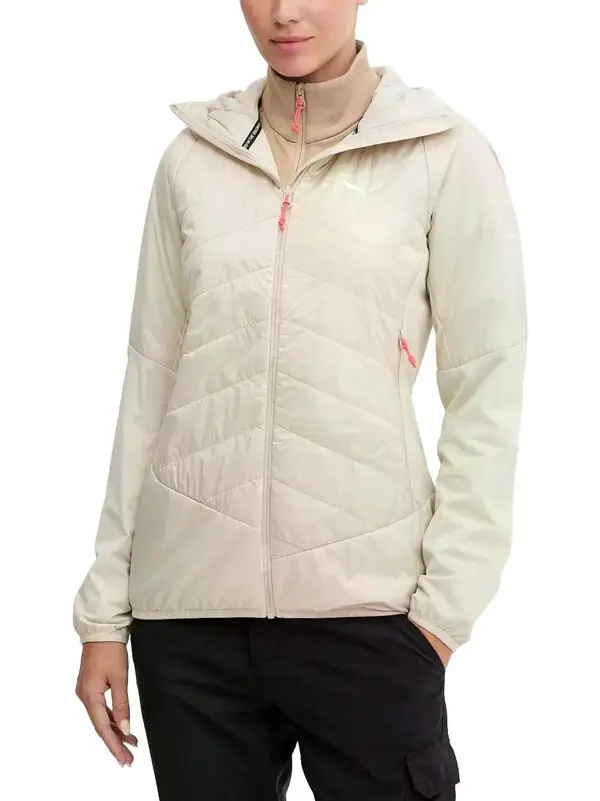 SALEWA Ortles Hybrid Quilted Hooded Jacket - Neutrals