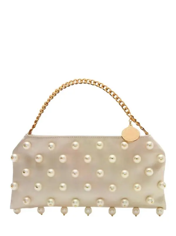 Stella McCartney Tote Bag With Pearl Chain-link Handle - Neutrals
