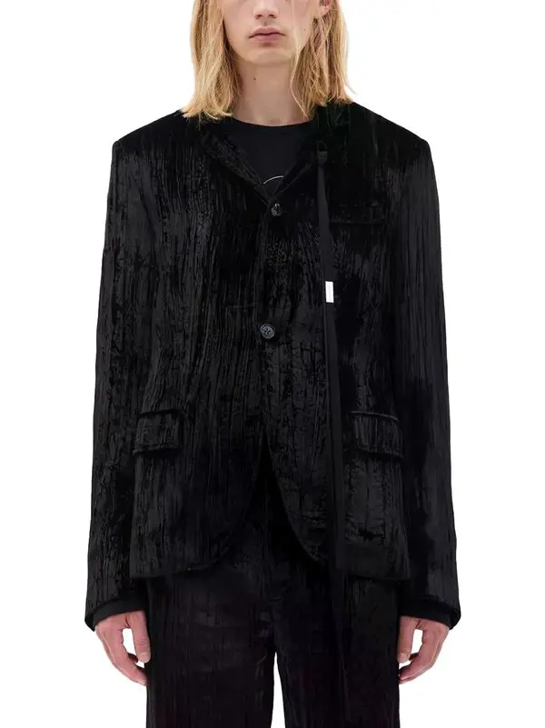 ANN DEMEULEMEESTER Lucius Velvet Jacket - Black