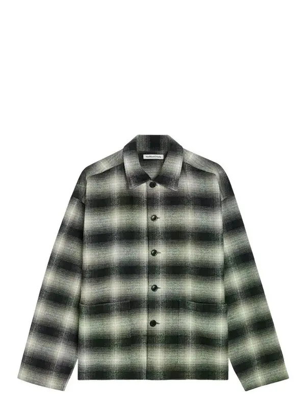 You Must Create Check Button Shirt - Black