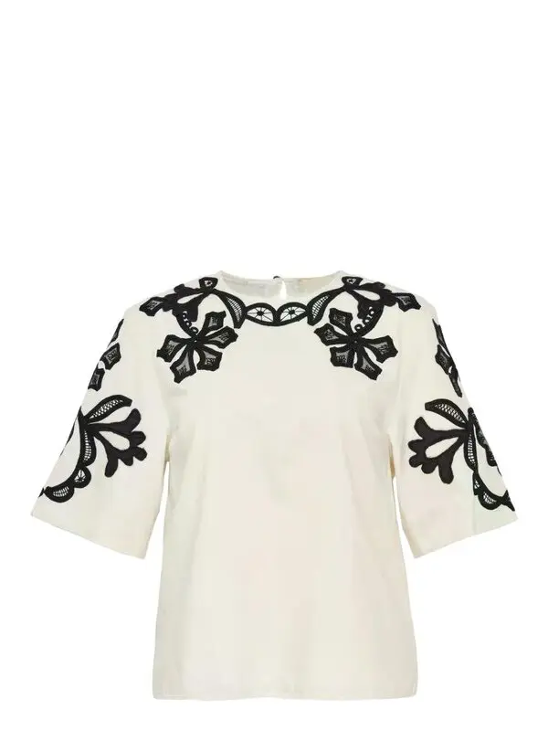 Ulla Johnson Embroidered Blouse - White