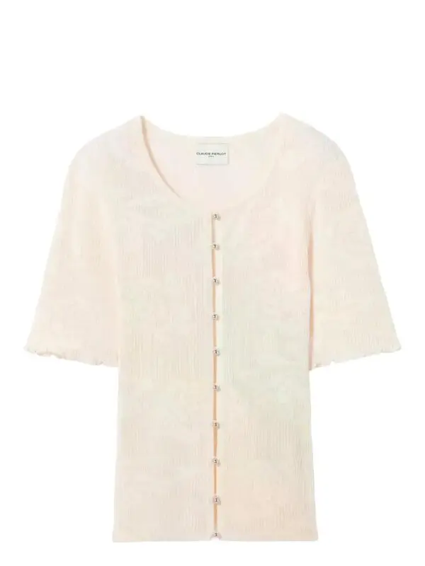 Claudie Pierlot Buttoned Short-sleeves Cardigan - Neutrals