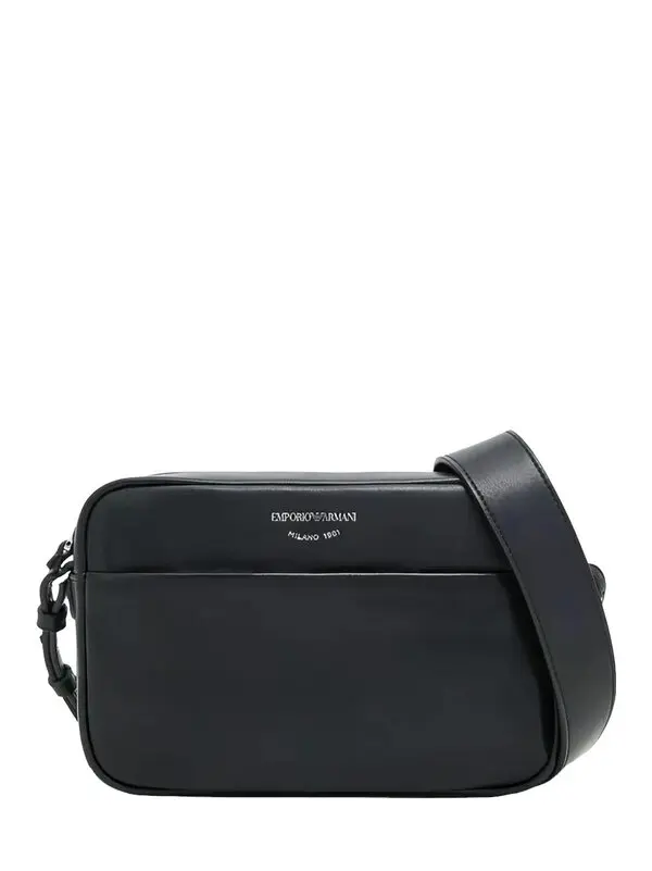 Emporio Armani Leather Shoulder Bag - Black