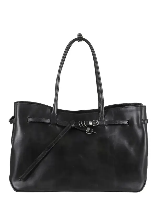 MARGESHERWOOD Leather Shoulder Bag - Black