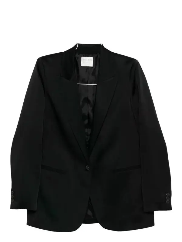 FORTE_FORTE Single-breasted Notched Jacket - Black