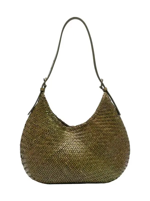 Dragon Diffusion Luna Mezza Woven Shoulder Bag - Green