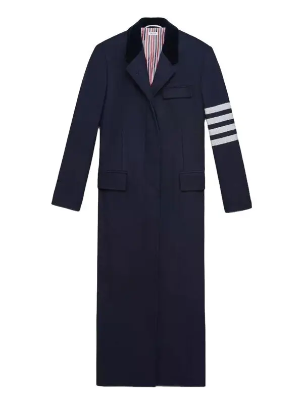 Thom Browne Melton Coat - Blue