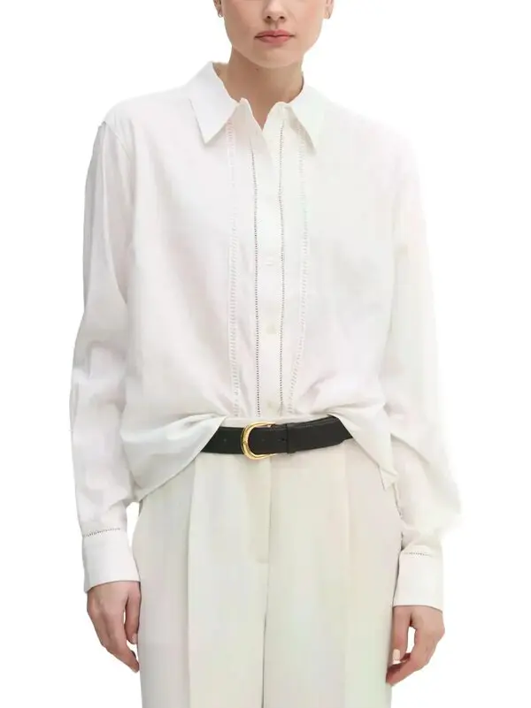 MOS MOSH Buttoned Embroidered Shirt - White