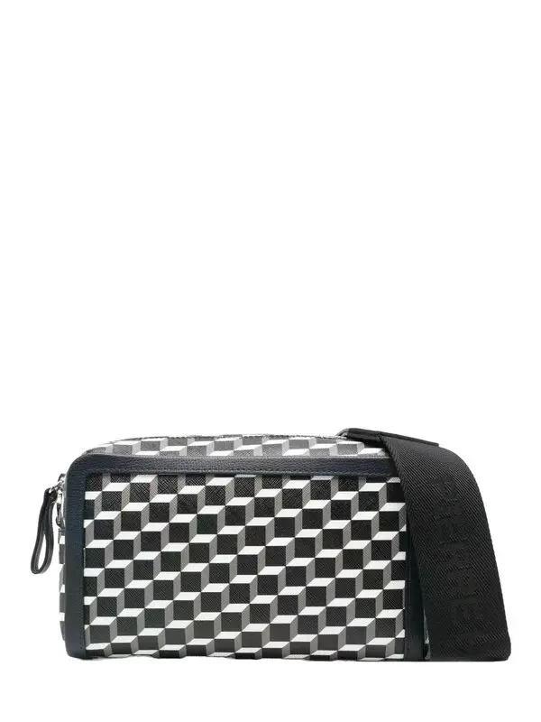 Pierre Hardy Geometric-print Clutch - Black
