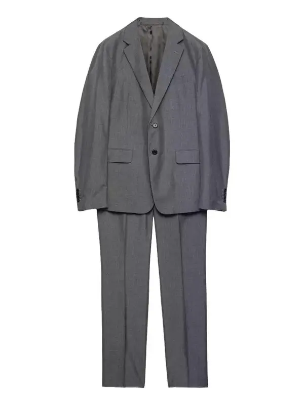 Prada Single-breasted Silk Suit - Grey