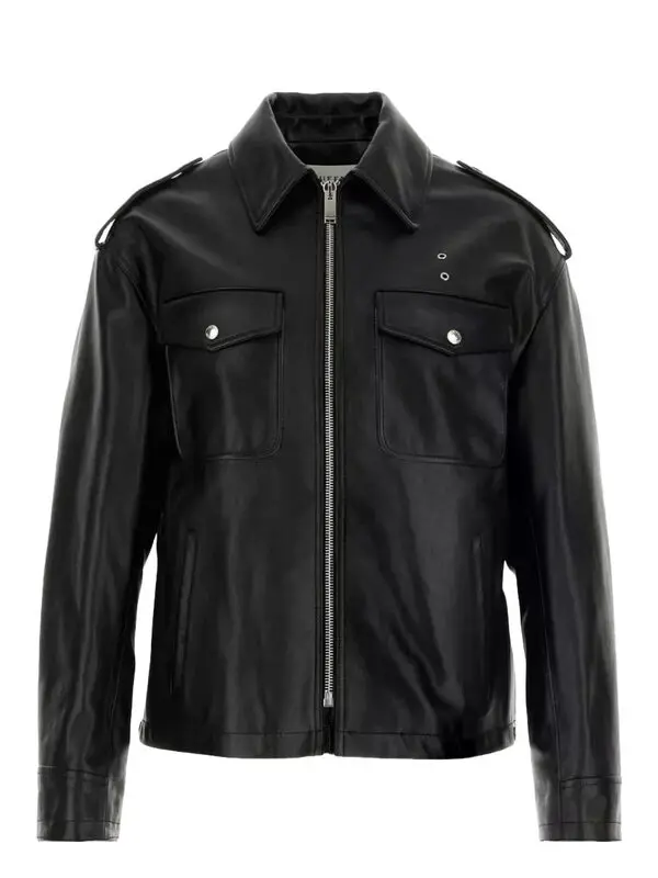 Alexander McQueen Eyelet-detail Leather Jacket - Black