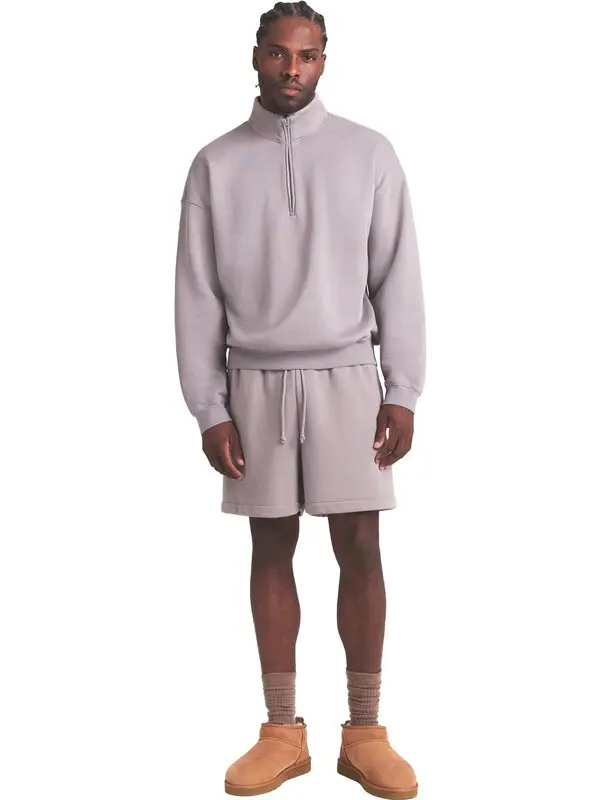 SKIMS Fleece Lounge Relaxed Quarter Zip - Shadow
