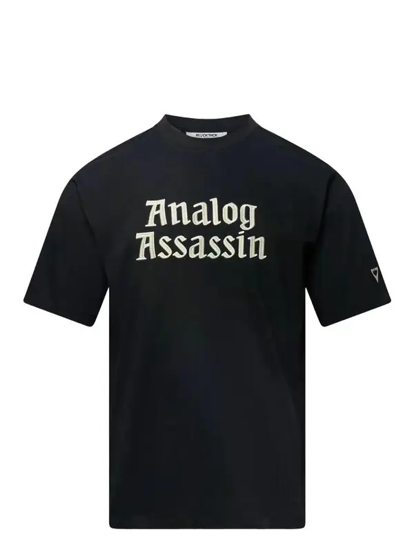 BLACKJACK Crew-neck Short-sleeve T-shirt - Black