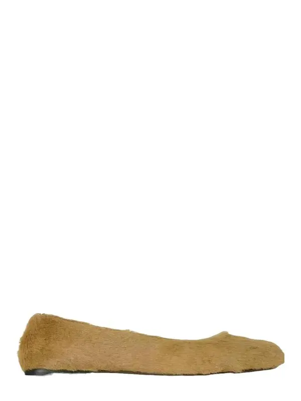THE ROW Furry Ballet Flats - Neutrals