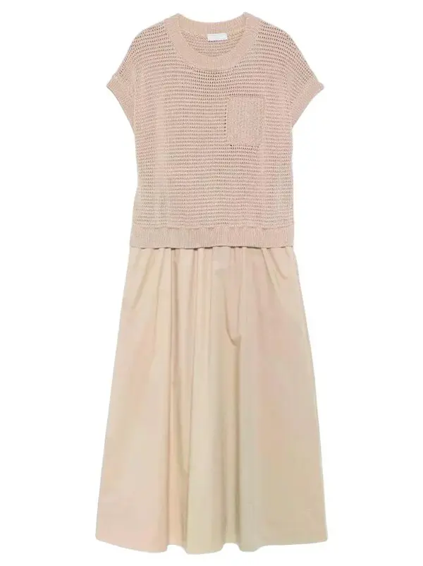 Peserico Pocket Knitted Dress - Brown