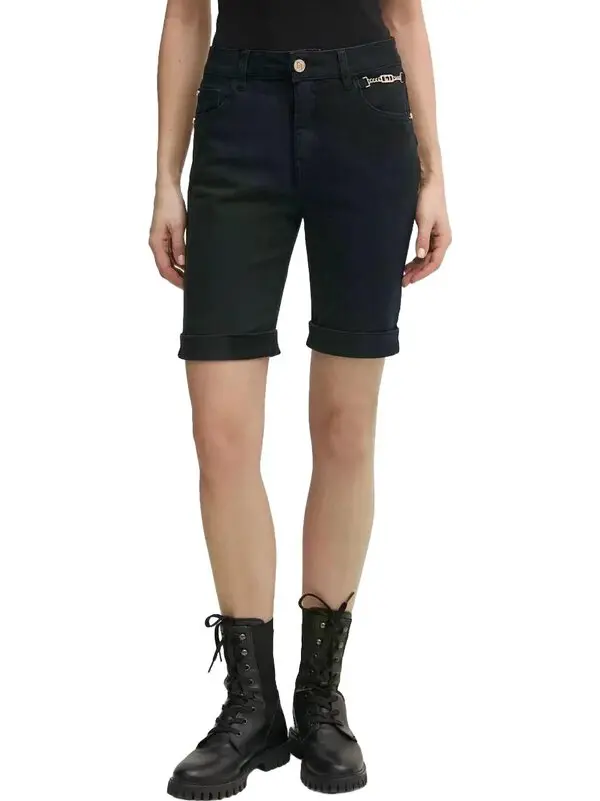 GAUDI Chain-detail Denim Shorts - Black