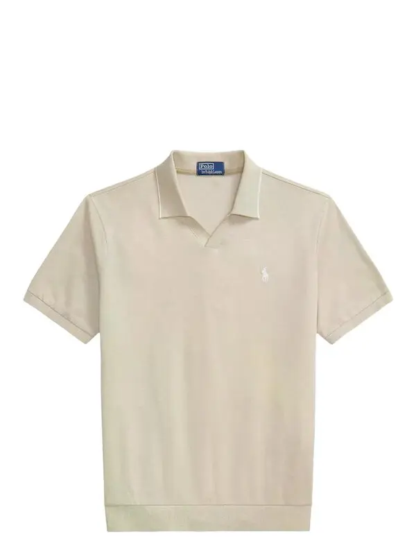 Polo Ralph Lauren Polo Shirt In Jacquard Knit - Neutrals