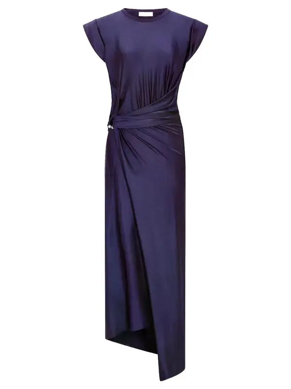 Rabanne Midi Piercing-detail Dress - Blue