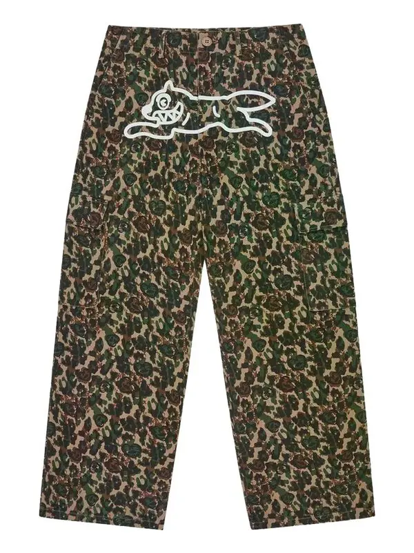 ICECREAM Printed Wide-leg Trousers - Neutrals