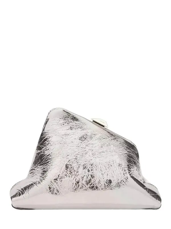 Attico Small Clutch Bag - Silver
