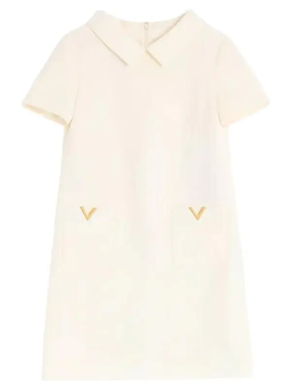 Valentino Garavani Crepe Couture Short Dress - Neutrals