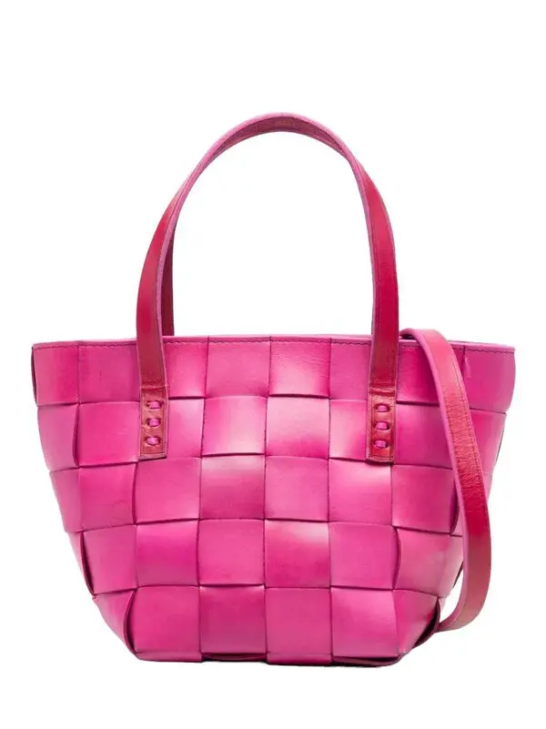 Dragon Diffusion Woven Leather Tote Bag - Pink
