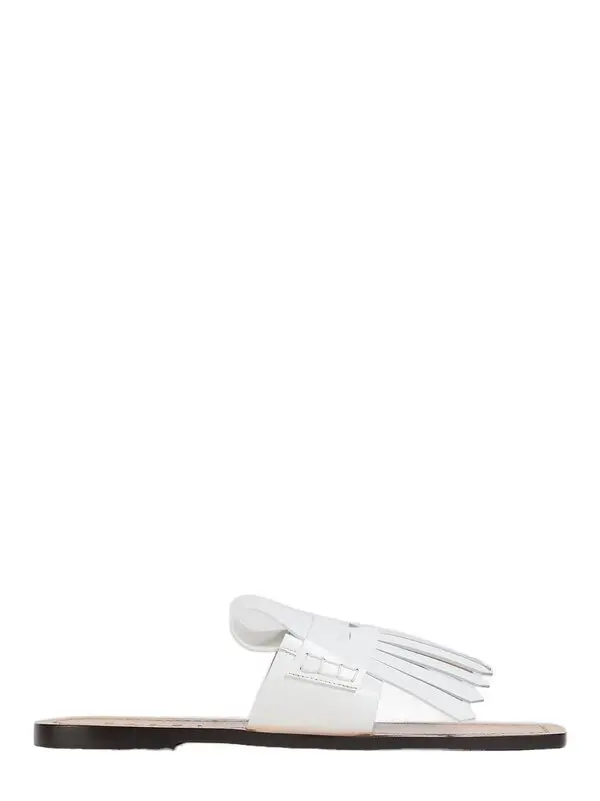 Marni Fringed Leather Sandals - White