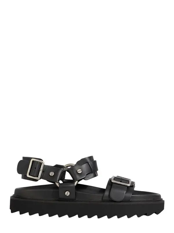 Acne Studios Buckled Leather Sandals - Black