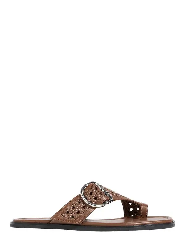 3.1 Phillip Lim Z-strap Macramé Leather Sandals - Chocolate