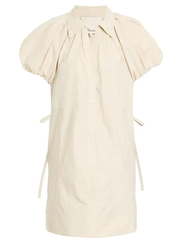 3.1 Phillip Lim Cotton-blend Poplin Mini Shirt Dress - Beige