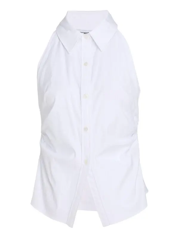 Veronica Beard Regina Stretch-cotton Poplin Shirt - White