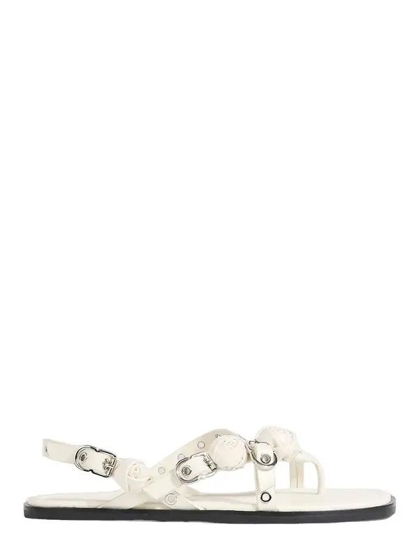 3.1 Phillip Lim Knotted Leather Slingback Sandals - Off-white