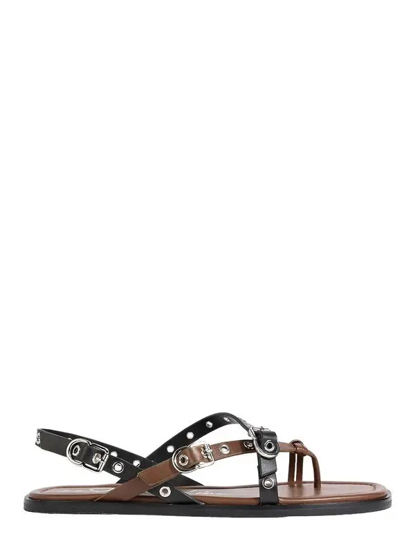 3.1 Phillip Lim Leather Slingback Sandals - Black