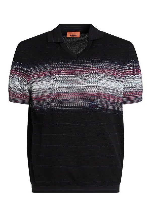 Missoni Spacedyed Cotton Polo Shirt - Black
