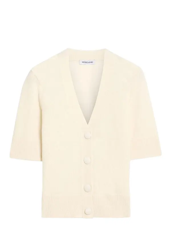 Veronica Beard Solene Cashmere Cardigan - Ivory