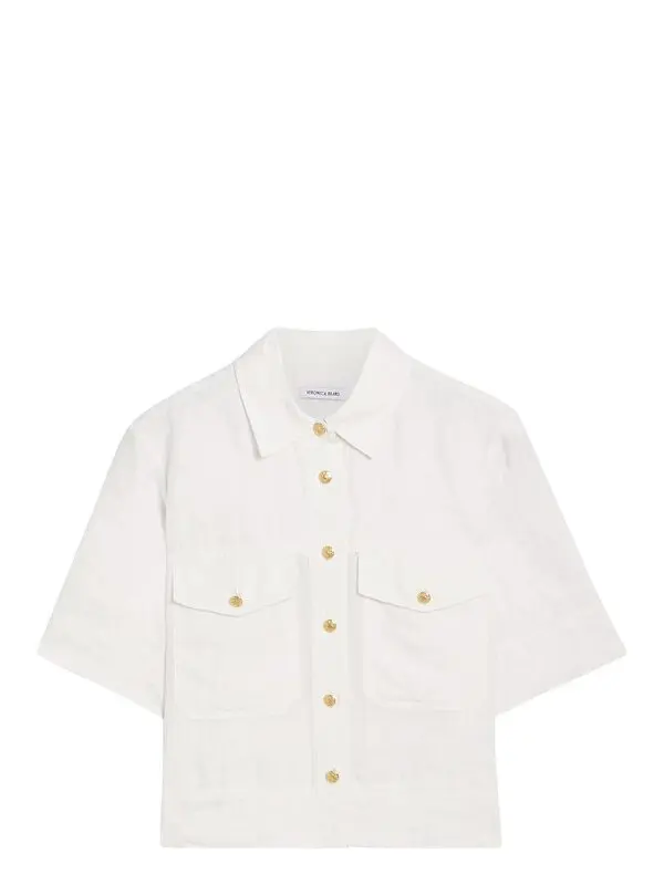 Veronica Beard Spruce Linen Shirt - Off-white