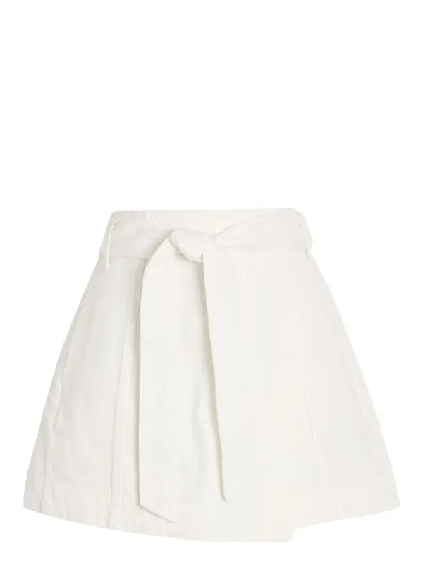 Veronica Beard Agee Cotton-twill Skort - White