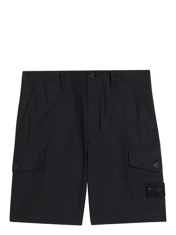 Stone Island Cotton-canvas Cargo Shorts - Black