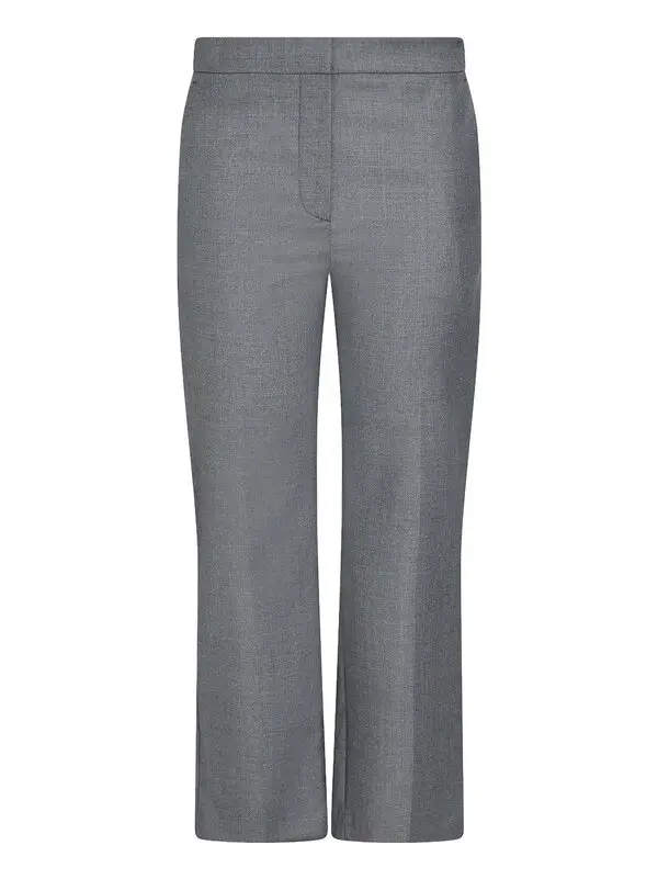 Loulou De Saison Cropped Wool-twill Slim-leg Pants - Gray