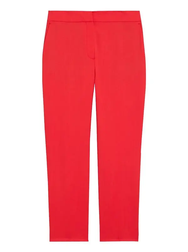 Loulou De Saison Cropped Wool-twill Slim-leg Pants - Tomato Red