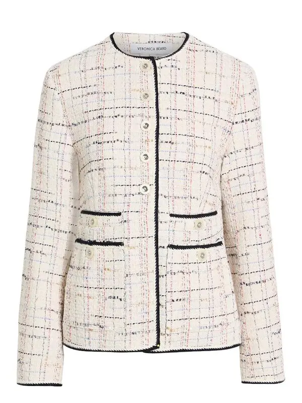 Veronica Beard Celeste Cotton-blend Tweed Jacket - Off-white