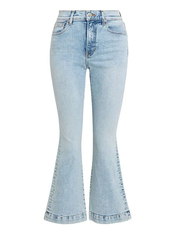 Veronica Beard Carson High-rise Flared Jeans - Light Denim