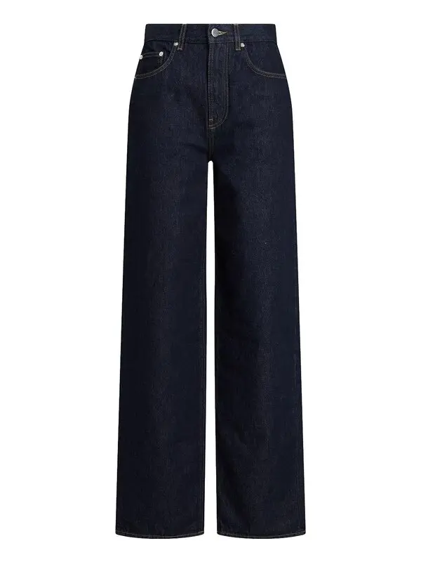 Loulou De Saison Samur High-rise Straight-leg Jeans - Dark Denim
