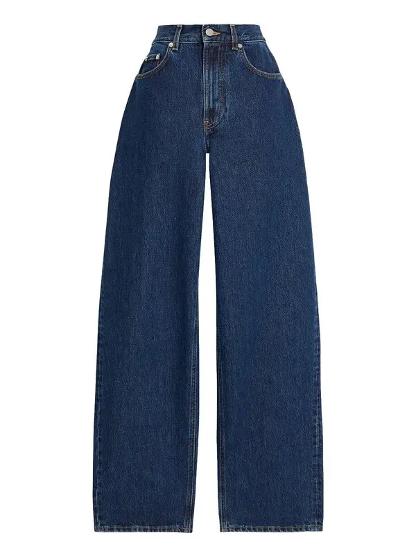 Loulou De Saison Samur High-rise Straight-leg Jeans - Dark Denim